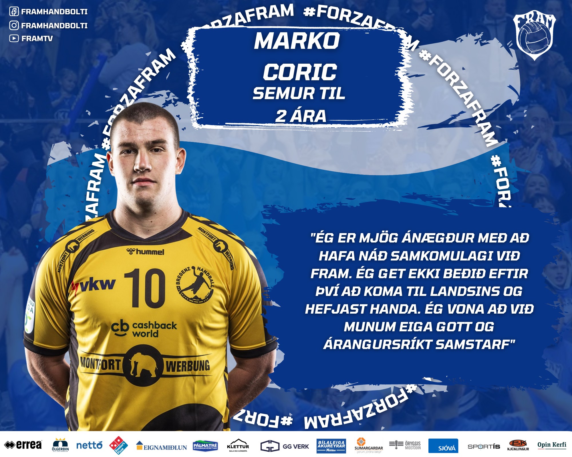 Luka Vukicevic og Marko Coric til Fram! - Fram