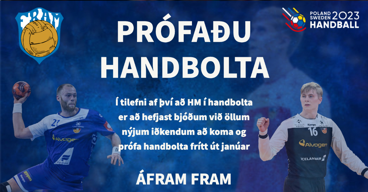 Komdu og prófaðu handbolta - FRÍTT í janúar - Fram